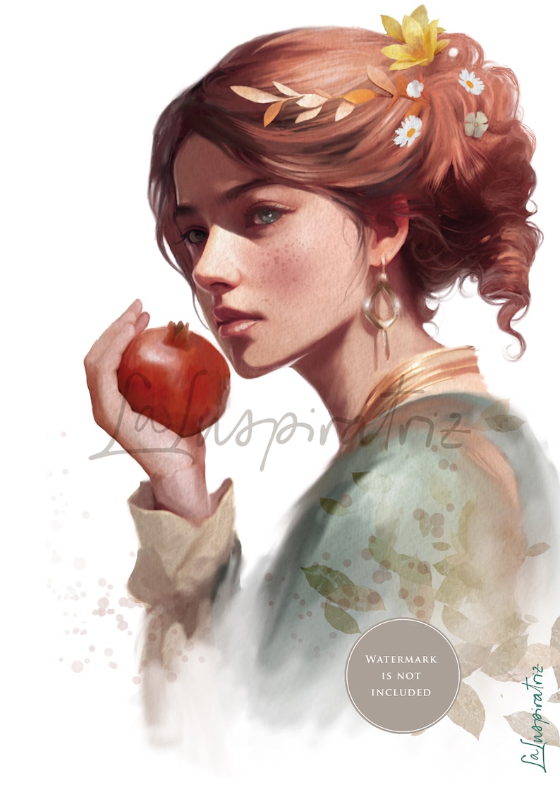 PERSEPHONE GODDESS Art Print. GREEK Goddess Artwork. Original ...