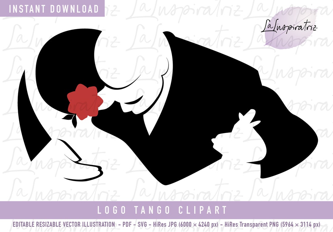 Tango Dancers CLIPART. Original LOGO TANGO Design. Instant Download ...