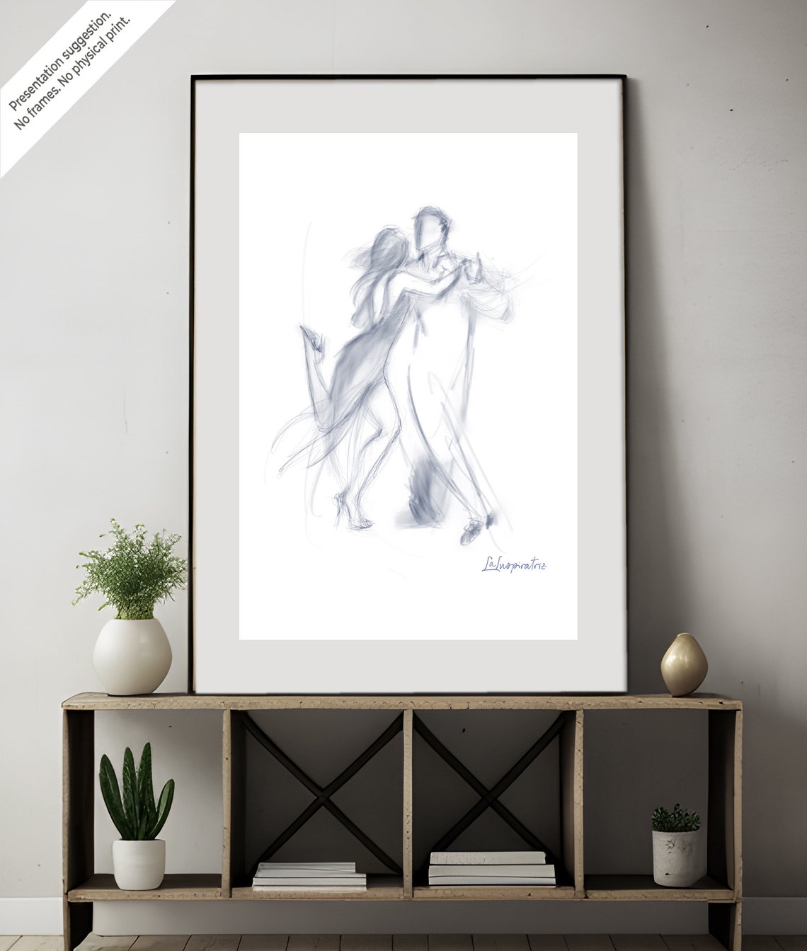 TANGO DANCERS Art Print. Hand-drawn Sketches Tango Dancers. Printable ...