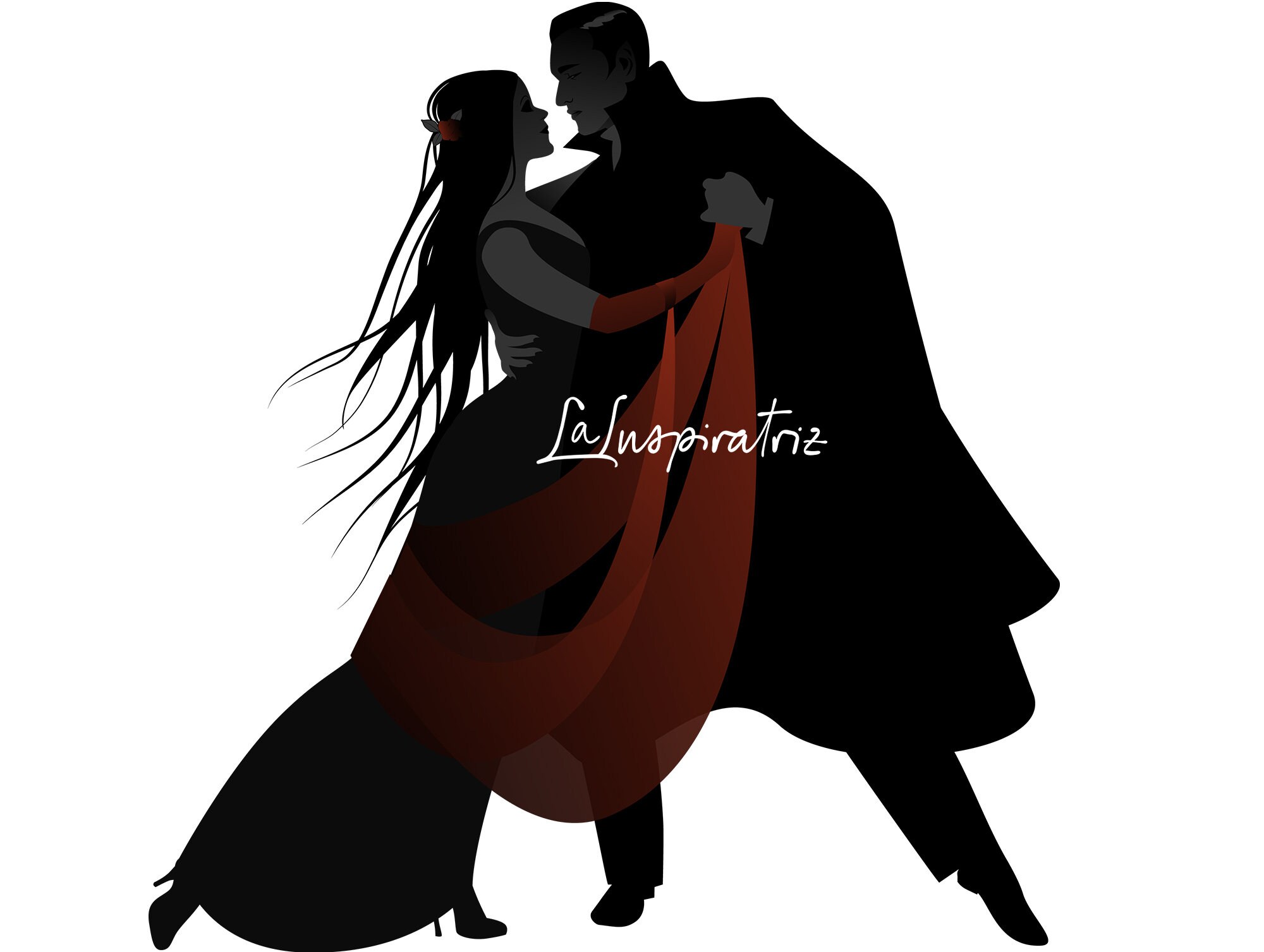VAMPIRE Couple CLIPART - Halloween Dance Party - Instant Download ...