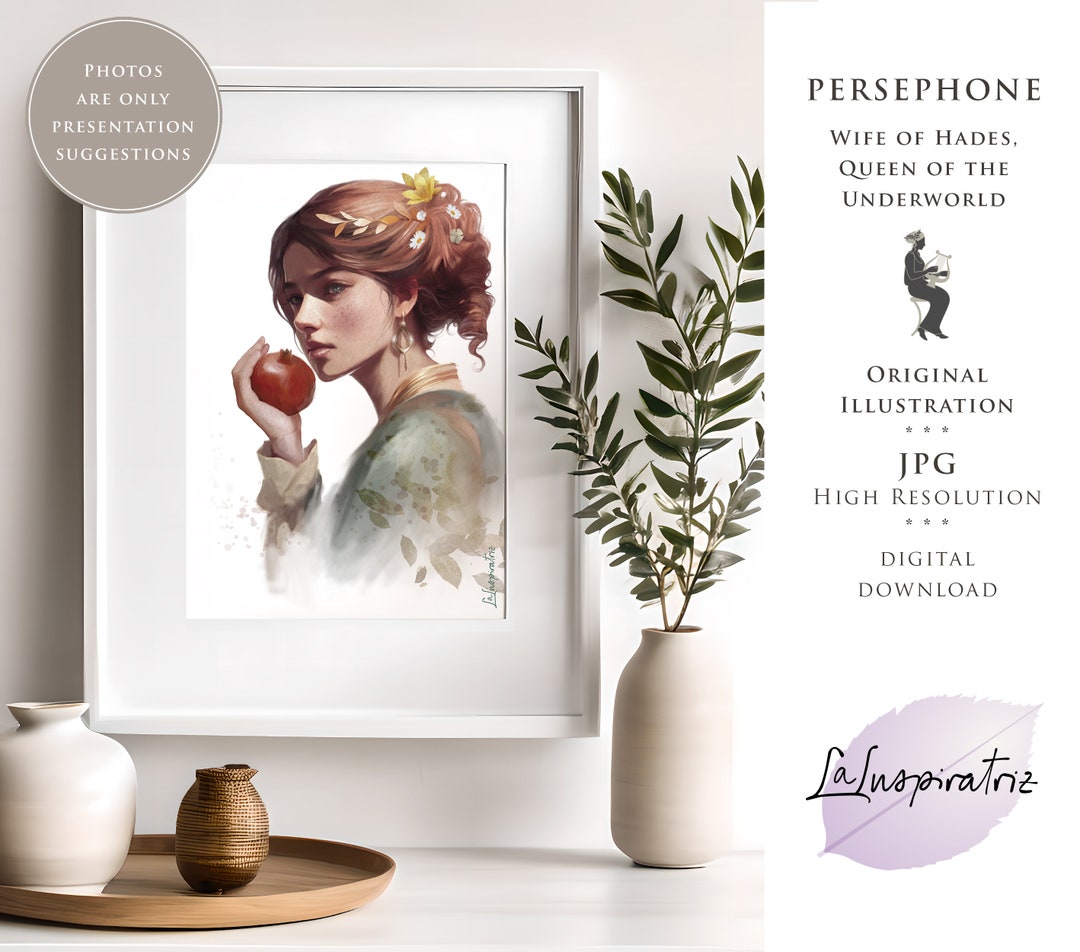 PERSEPHONE GODDESS Art Print. GREEK Goddess Artwork. Original ...