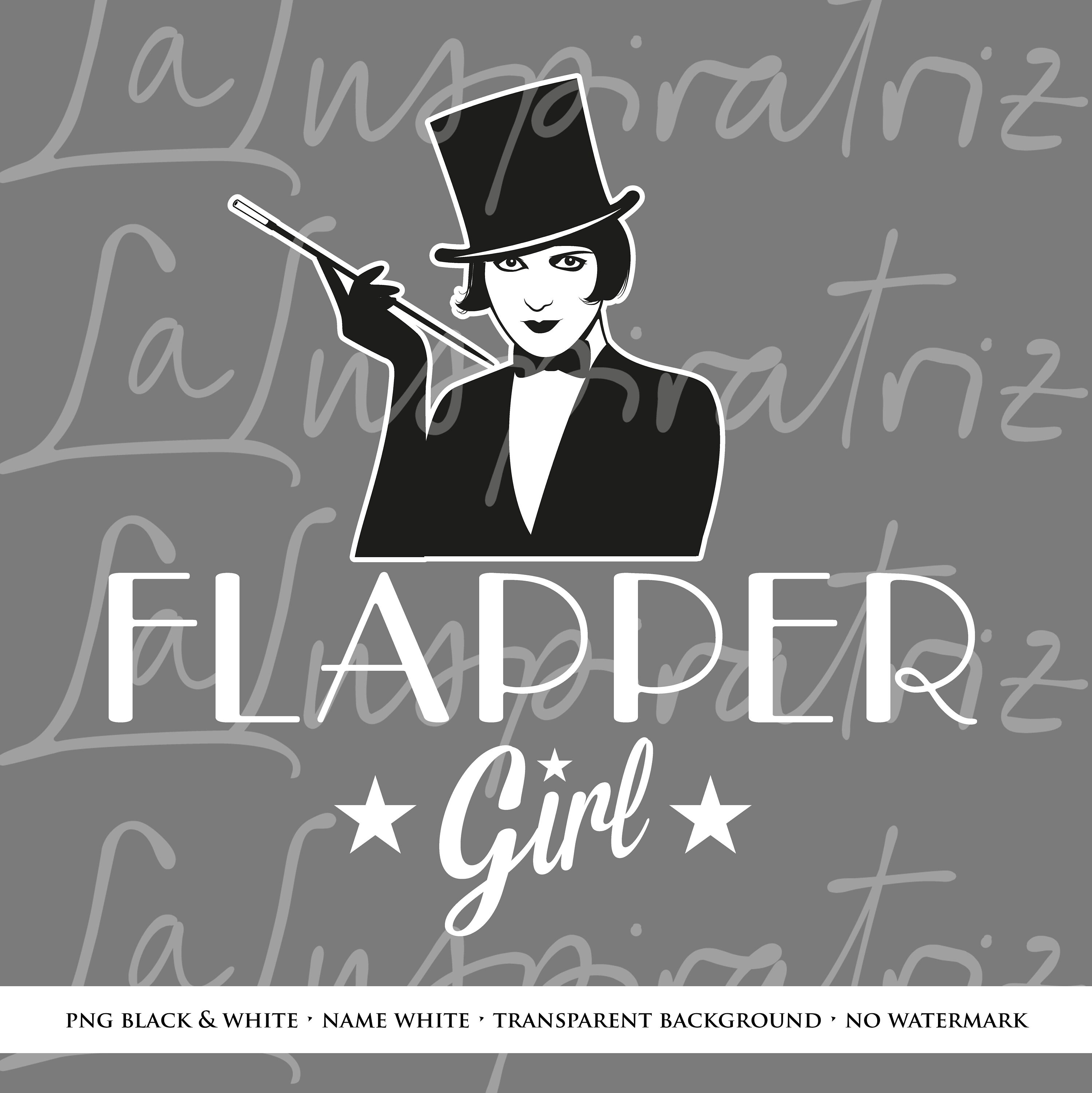 Original FLAPPER GIRL Design, Retro 1920s Fashion, Digital Download PNG ...