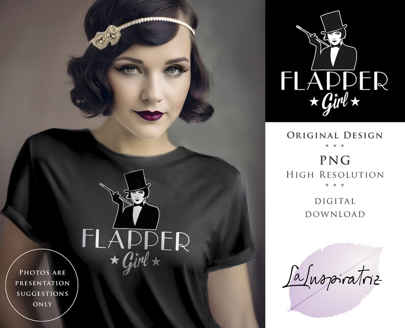 Original FLAPPER GIRL Design, Retro 1920s Fashion, Digital Download PNG ...