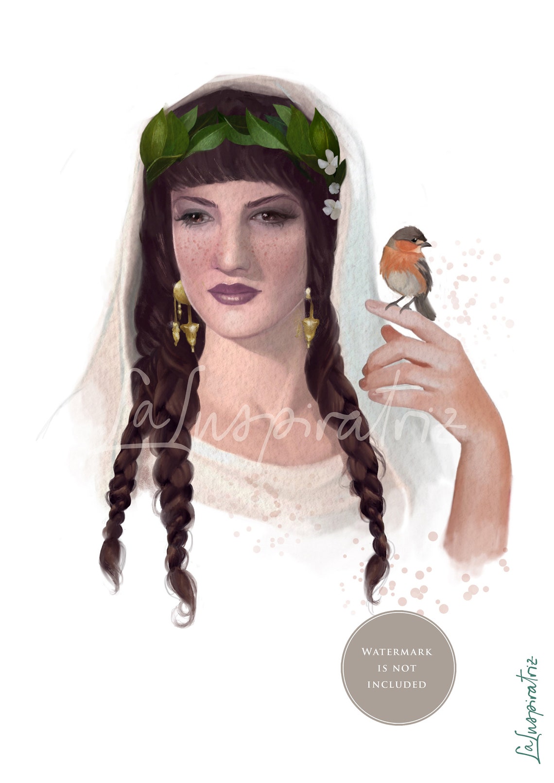 HESTIA GODDESS Art Print. GREEK Goddess Artwork. Hand Drawn Original ...