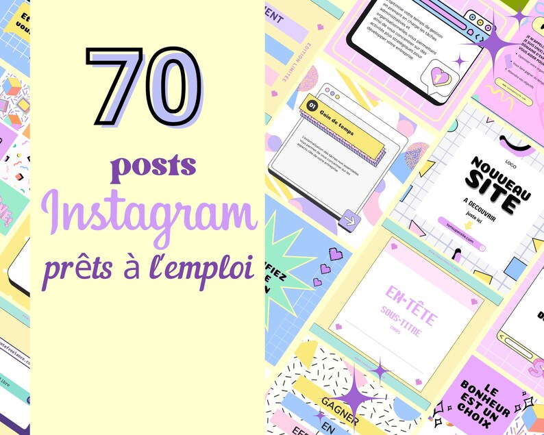 Publicar INSTAGRAM Plantilla ASISTENTE en Francés CANVA - Etsy España