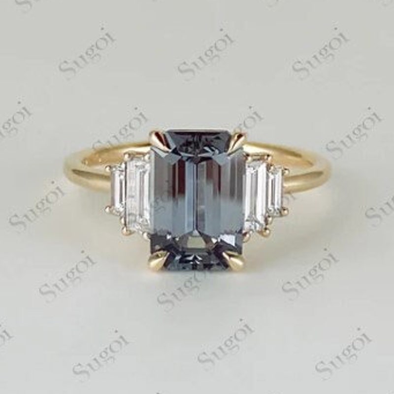 Grey Spinel Ring - Etsy