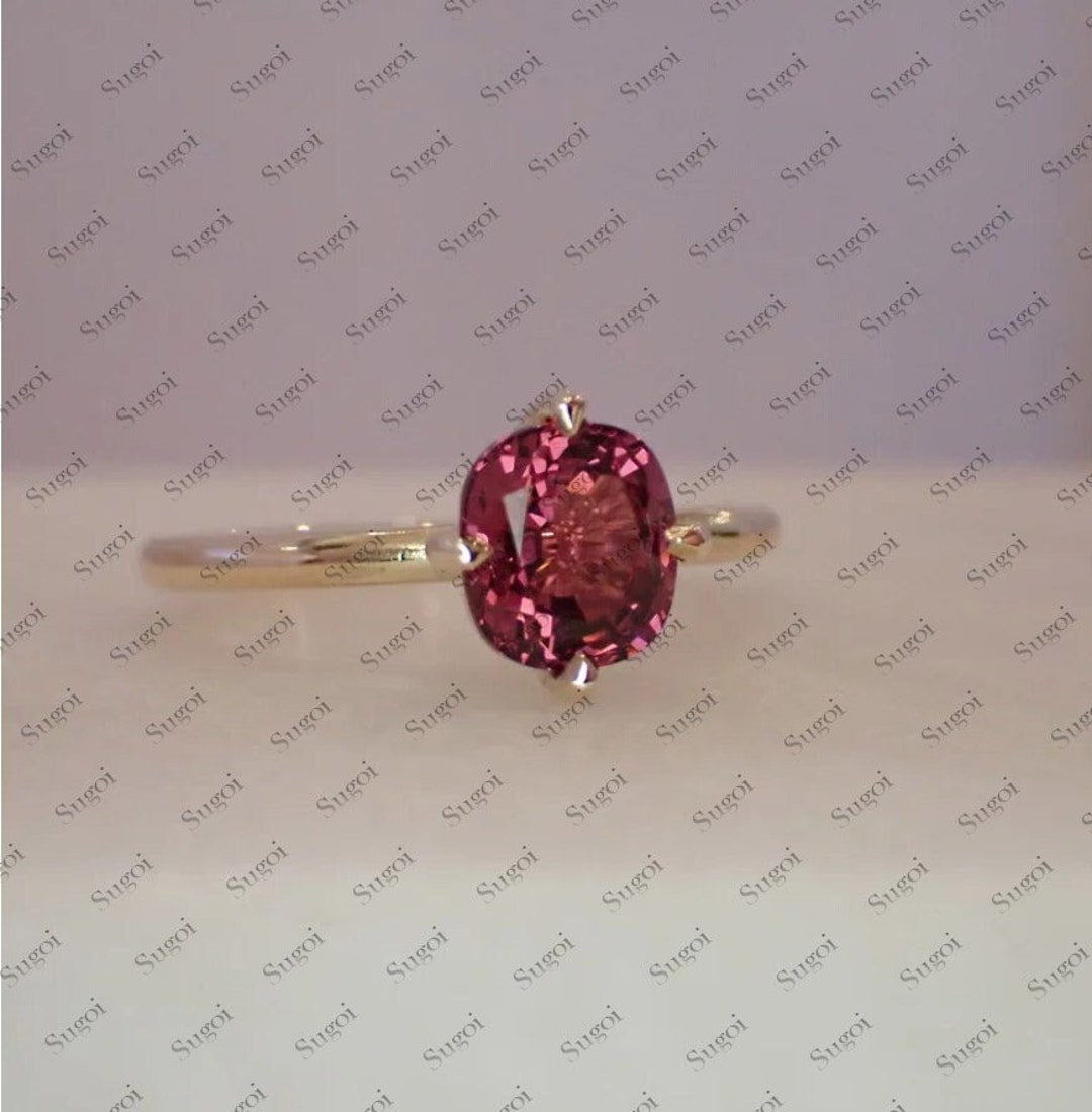 Vintage Pink Spinel Ring Gift for Her Personalized Summer Ring Everyday ...