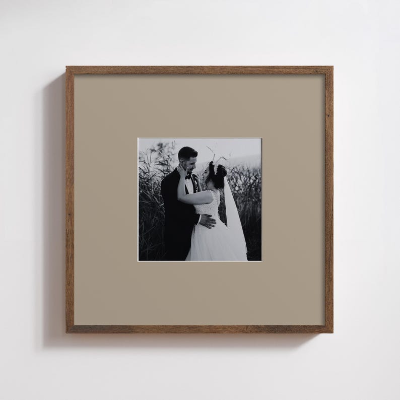 Custom Photo Mat Square Art: Neutral Modern Minimalist Passepartout ...