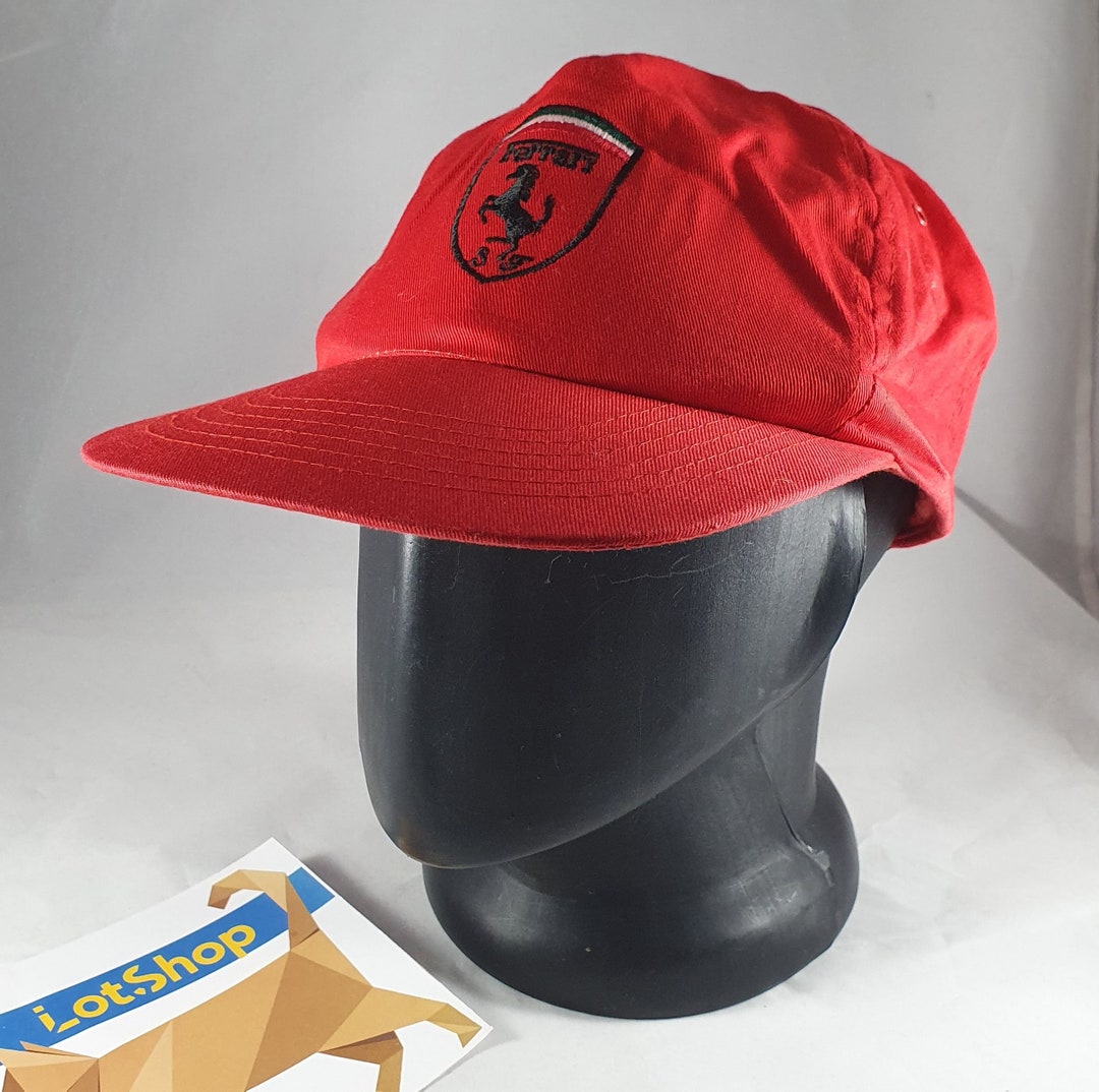 70s-80s Ferrari Vintage Cotton Beechfield Red Cap Hat Formula One 1 F1 ...