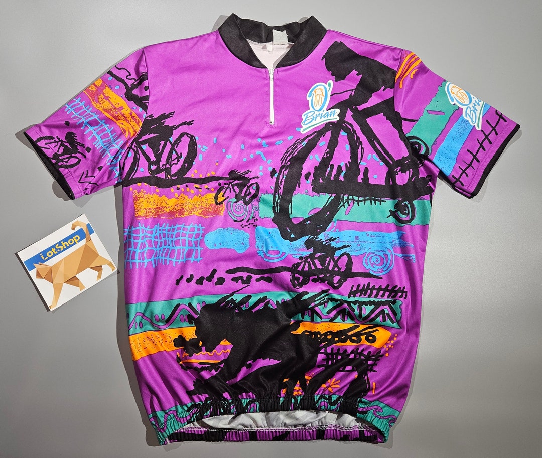 Vintage Brian Men's Velo Cycling Road Purple Jersey Shirt - Made in ...