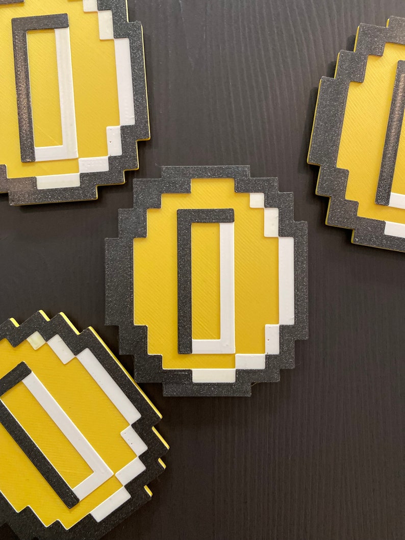 Super Mario Coasters | 3D Printed Pixel Art Gamer Gifts - Etsy