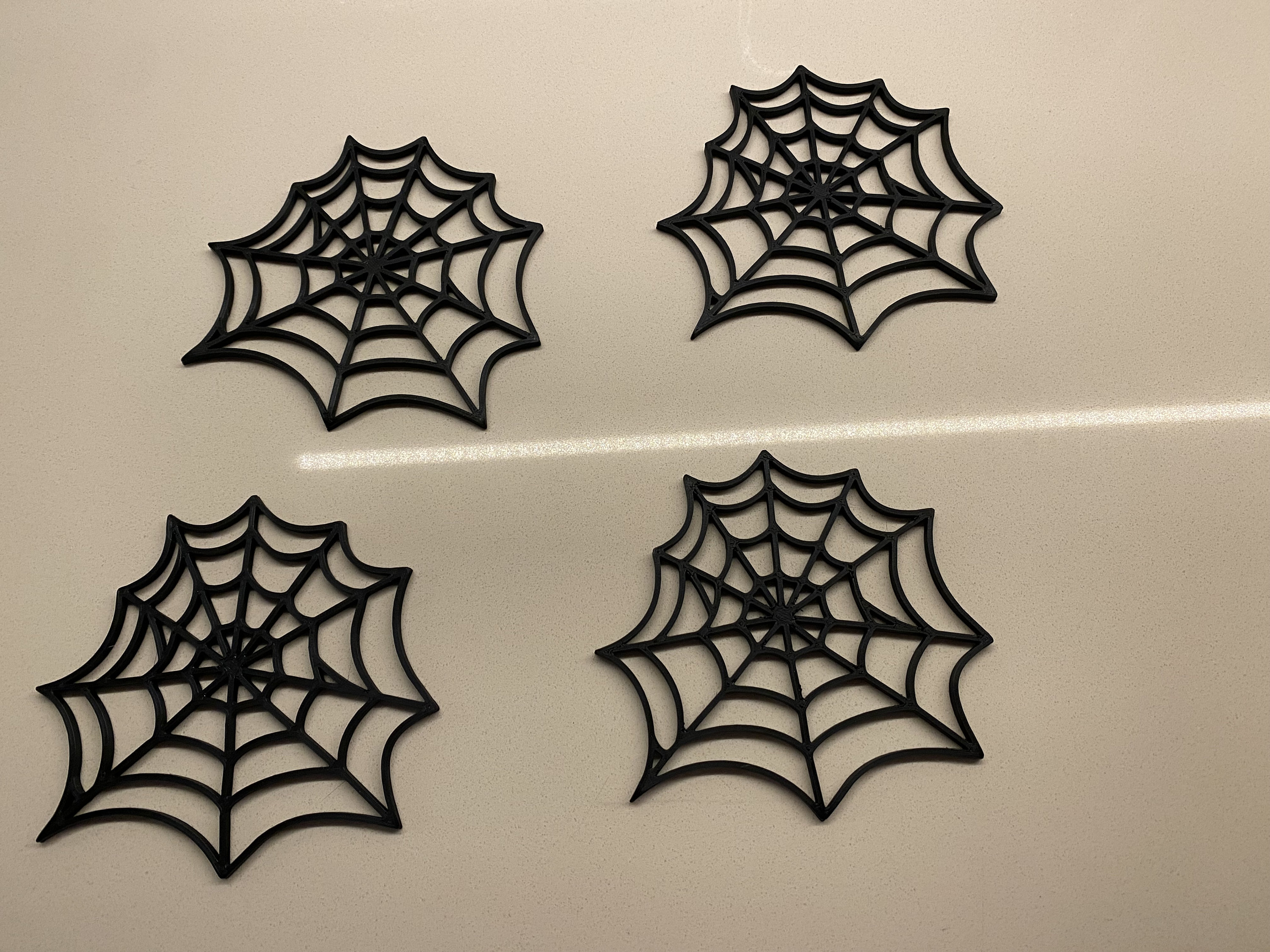 3D Printed Spider Web Coasters Halloween Table Decor Jet - Etsy