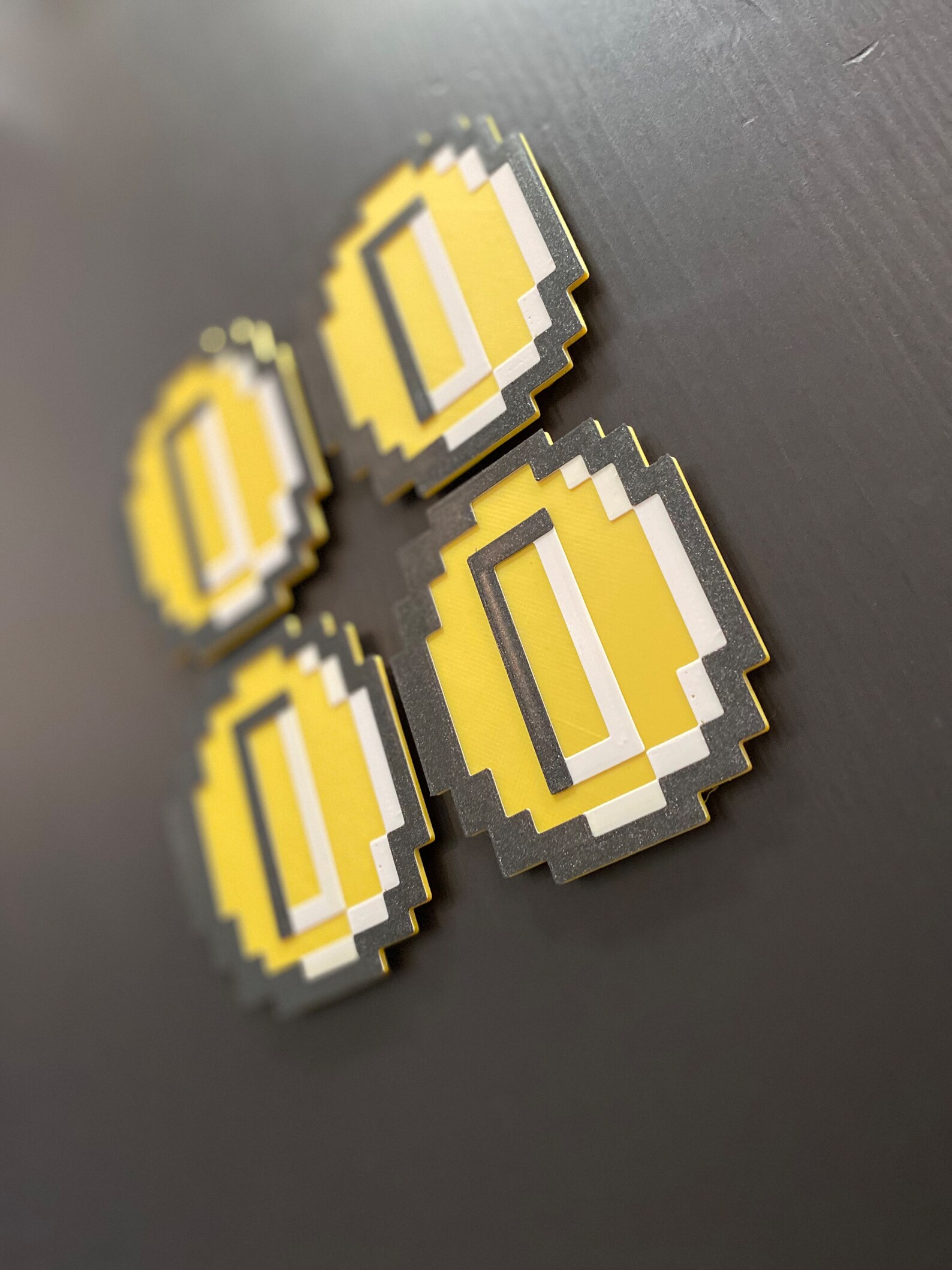 3D Printed Super Mario Coin Coaster Set Retro 16bit 3D Printed Decor ...