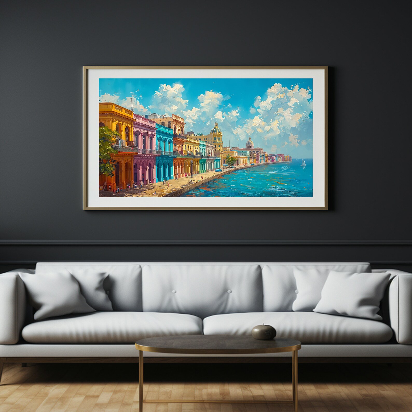 Havana Frame TV Art, Hisense Canvastv, Coastal Summer Cuba Colorful TV ...