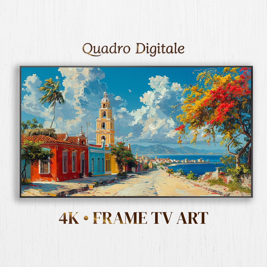 Summer Cuban City Frame TV Art: Colorful Digital Download - Etsy