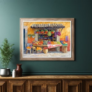 Mexico Market Prints, Printable Hispanic Wall Art, Digital Download ...