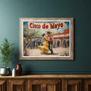Cinco De Mayo Print, Digital Printable Mexican Painting - Etsy