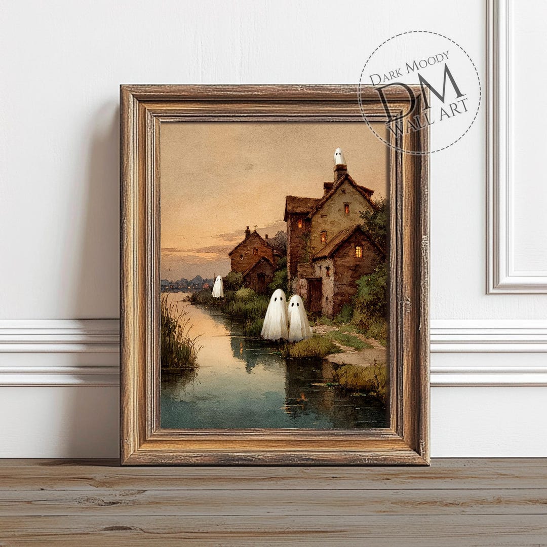 Ghosts by Rustic Village Halloween Printable Wall Art, Spooky Haunted ...