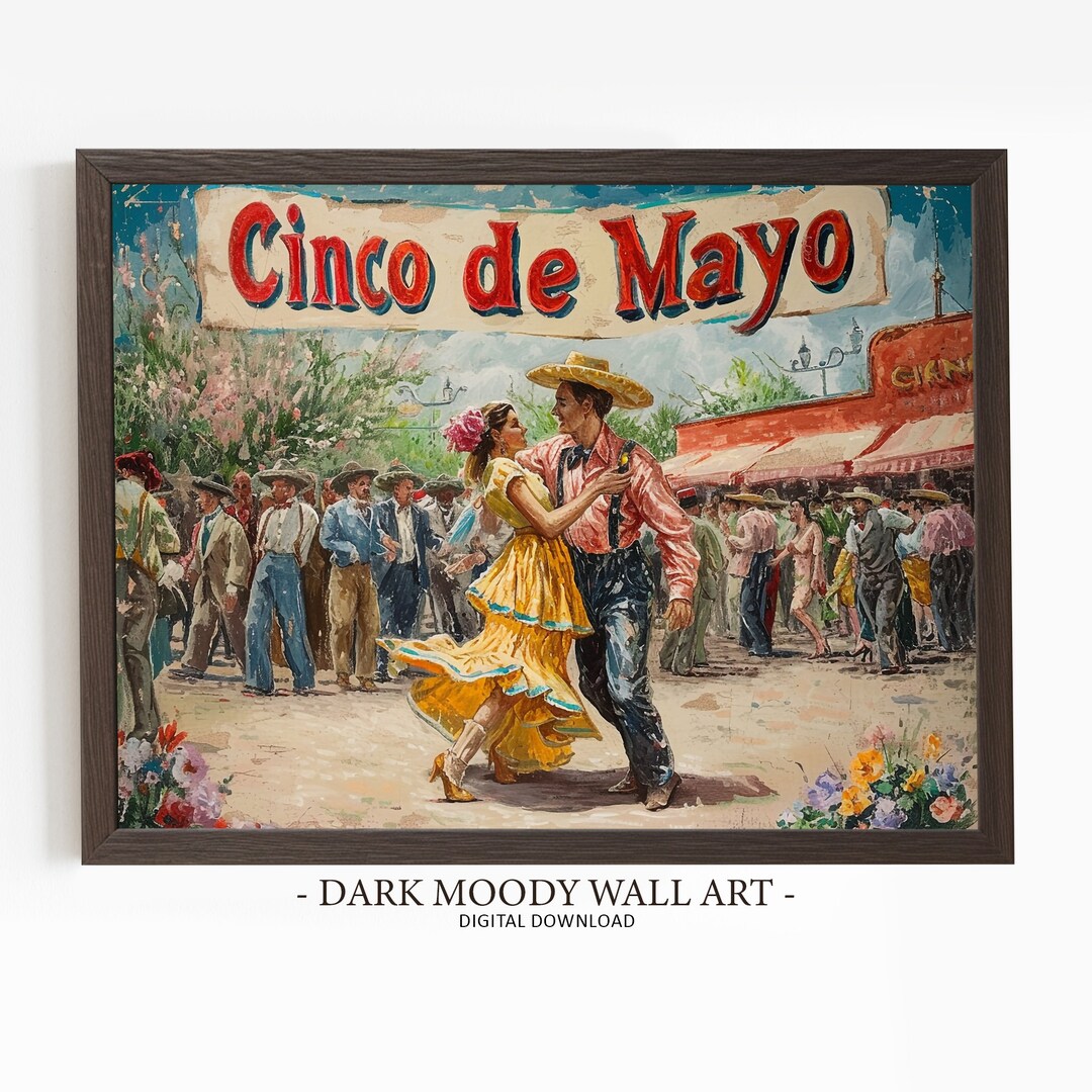 Cinco De Mayo Print, Digital Printable Mexican Painting - Etsy