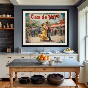 Cinco De Mayo Print, Digital Printable Mexican Painting - Etsy