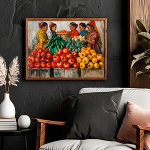 Mexican Art, Mexican Food Market Print, Printable Hispanic Wall Art ...