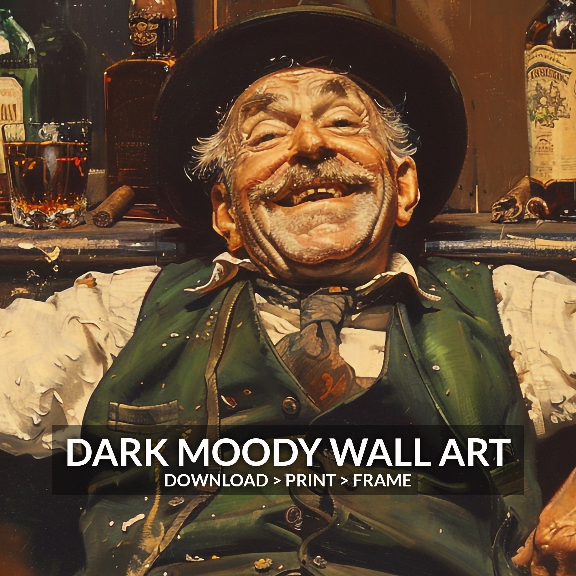 Irish Pub Portrait Printable Wall Art, Whiskey Bar Rustic Tavern Print ...