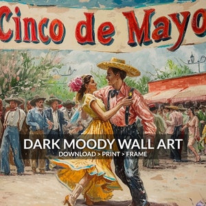 Cinco De Mayo Print, Digital Printable Mexican Painting - Etsy