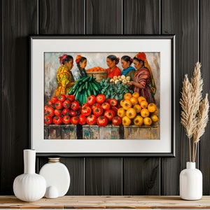 Mexican Art, Mexican Food Market Print, Printable Hispanic Wall Art ...