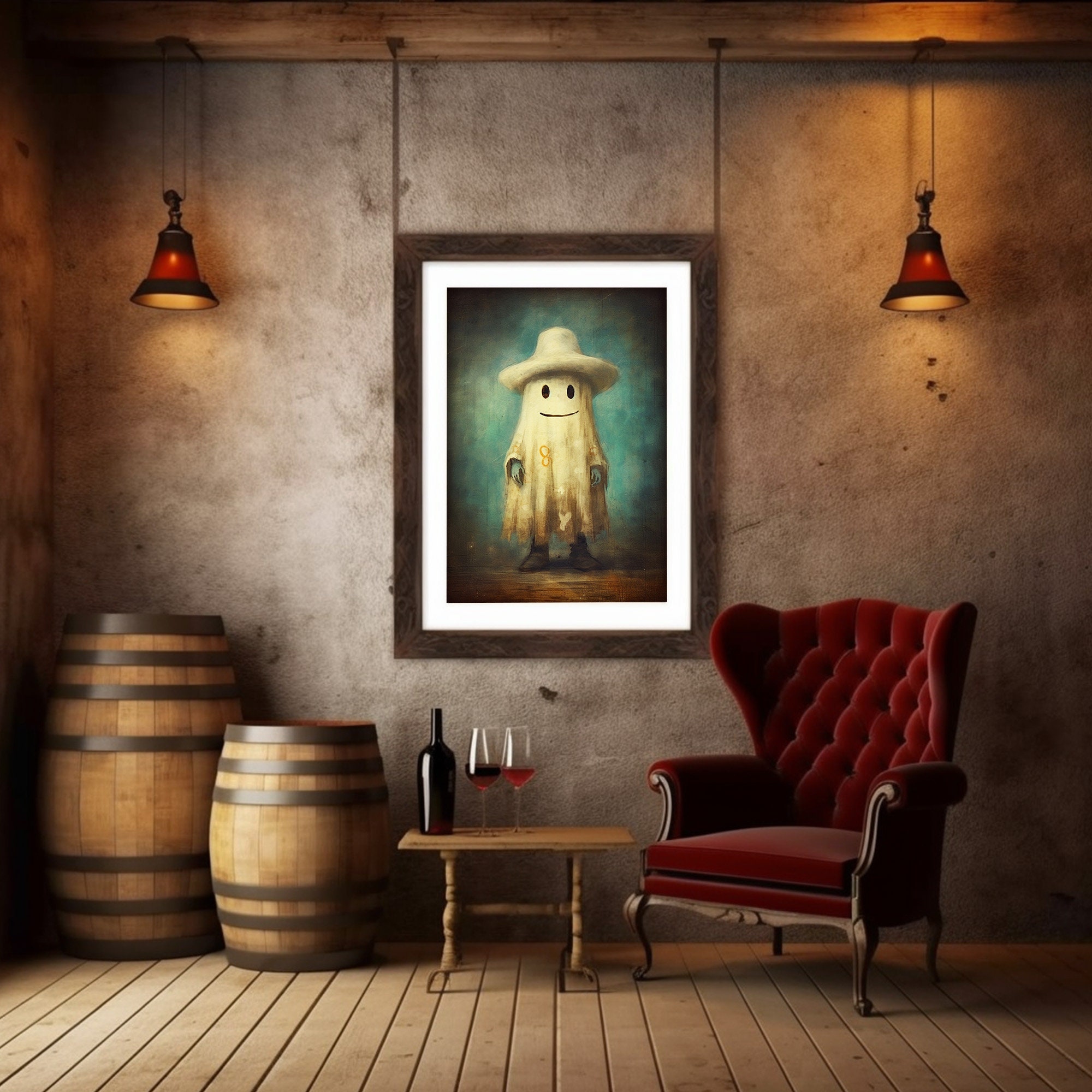 Mexican Ghost Poster Haunted Painting Gothic Halloween - Etsy