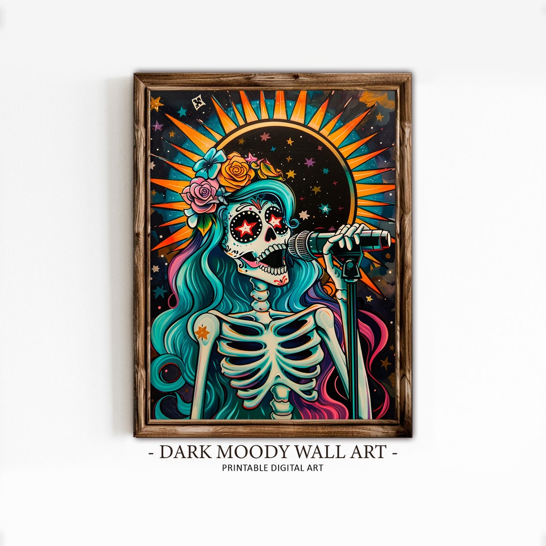 Dia De Los Muertos, Printable Catrina Calavera Print, Traditional ...