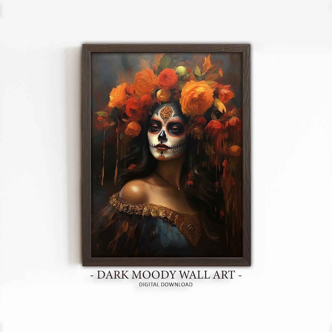 Calavera Catrina Poster, Dia De Los Muertos, Mexican Folk Art, Colorful ...