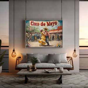 Cinco De Mayo Print, Digital Printable Mexican Painting - Etsy