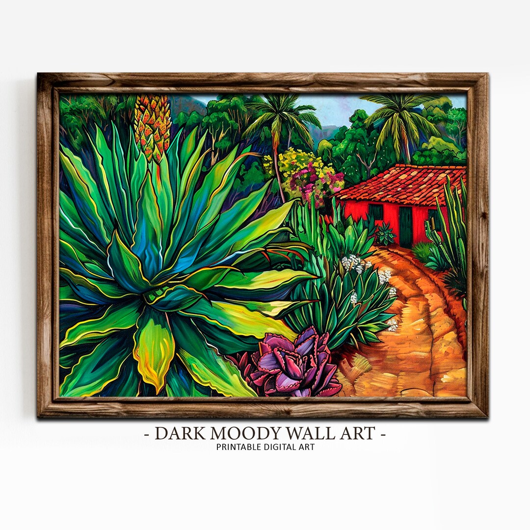 Mexican Village Wall Art, Printable Mexican Agave Print, Hispanic ...
