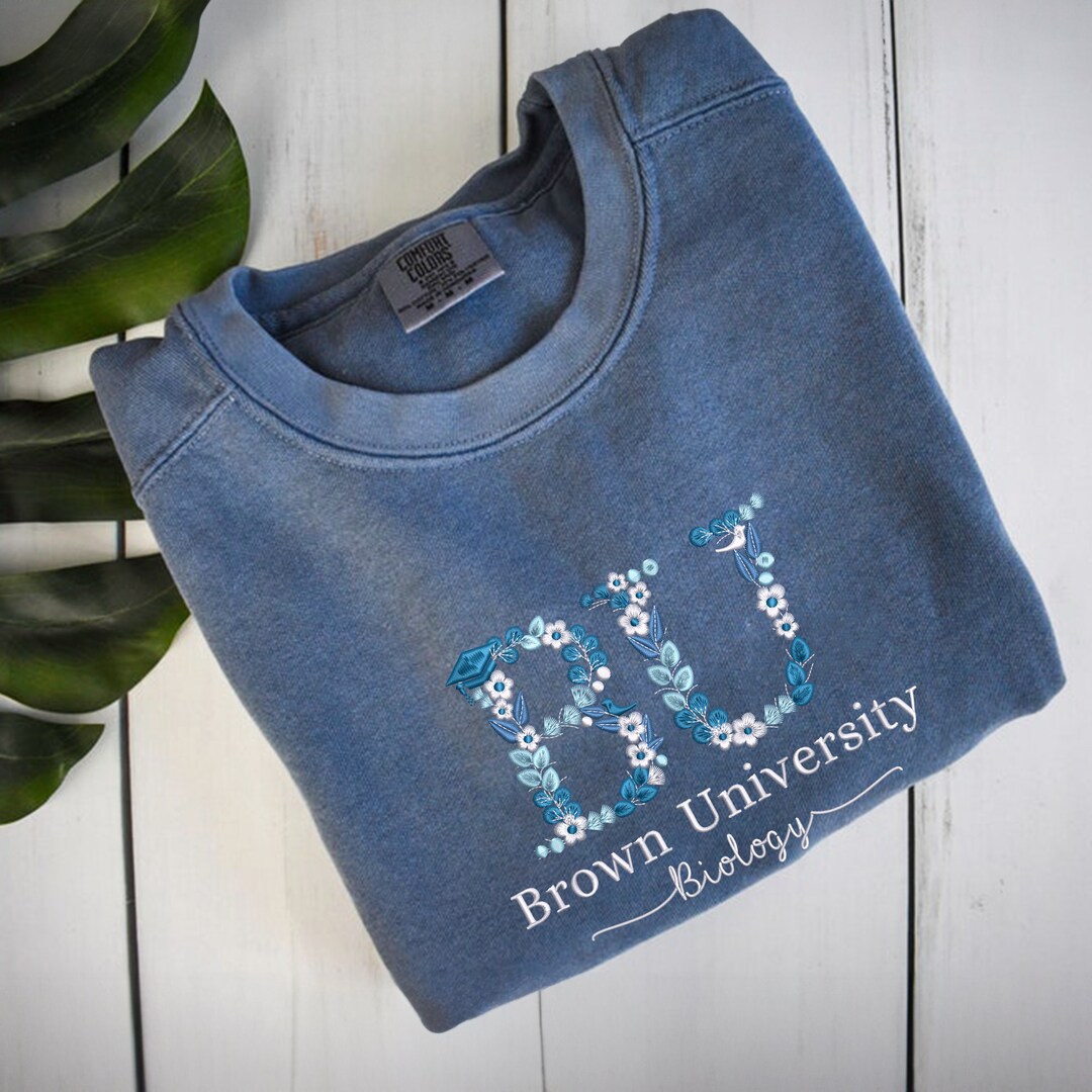 Comfort Colors® Boston University Floral Sweatshirt, Custom Embroidered ...