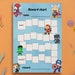 Superhero Reward Chart for Kids, Behaviour Chart, Habit Tracker, Super ...