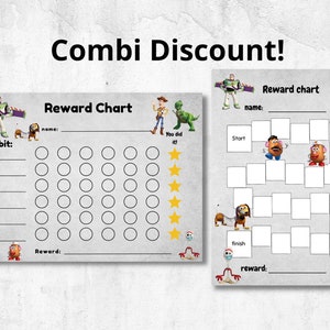 Toy Story Reward Chart for Kids, Woody, Buzz Lightyear, Behaviour Chart ...
