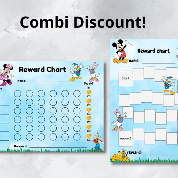 Mickey mouse reward chart - Etsy Nederland