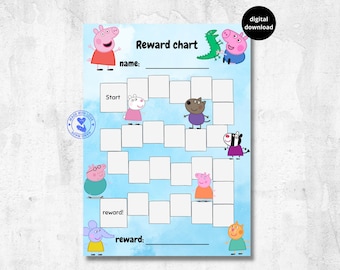 Dog Themed Reward Chart for Kids, Habit Tracker, Behaviour Chart, Fun ...