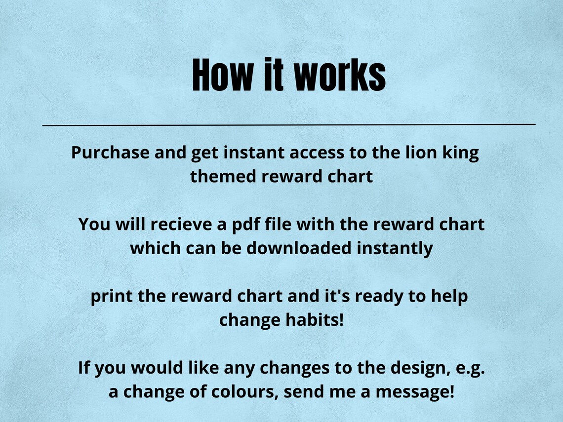 Lion King Reward Chart for Kids, Jungle Reward Chart, Simba, Musafa ...