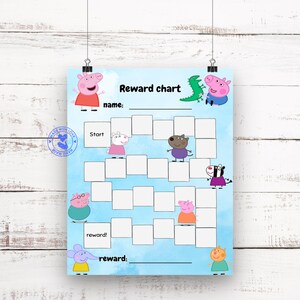 Peppa Pig Reward Chart for Kids, Behaviour Chart, Habit Tracker ...