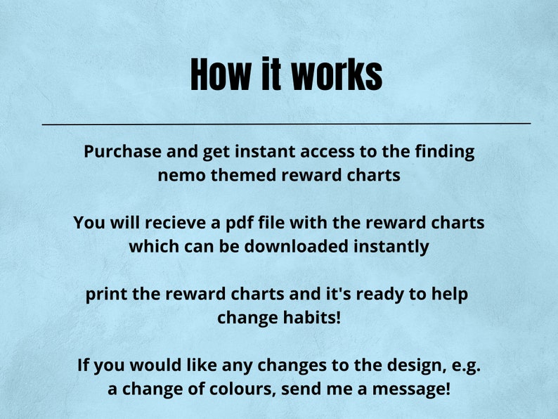 Finding Nemo Movie Reward Chart for Kids Digital Printable - Etsy