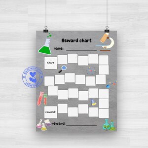 Science Reward Chart for Kids, Behaviour Chart, Experiments, Habit ...
