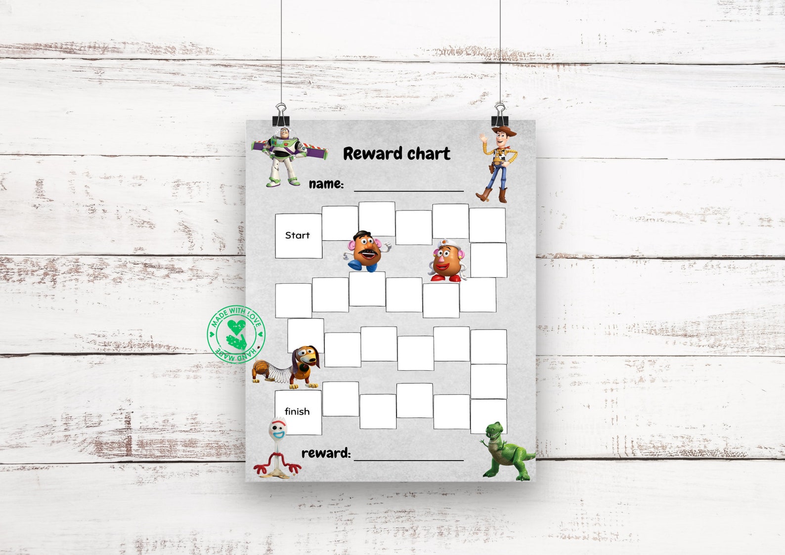 Toy Story Movie Reward Chart for Kids, Behaviour Chart, Habit Tracker ...
