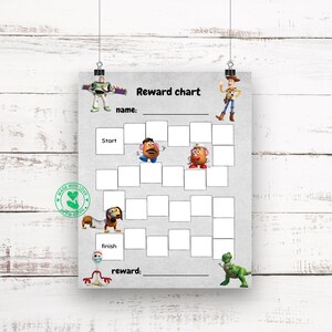 Toy Story Movie Reward Chart for Kids, Behaviour Chart, Habit Tracker ...