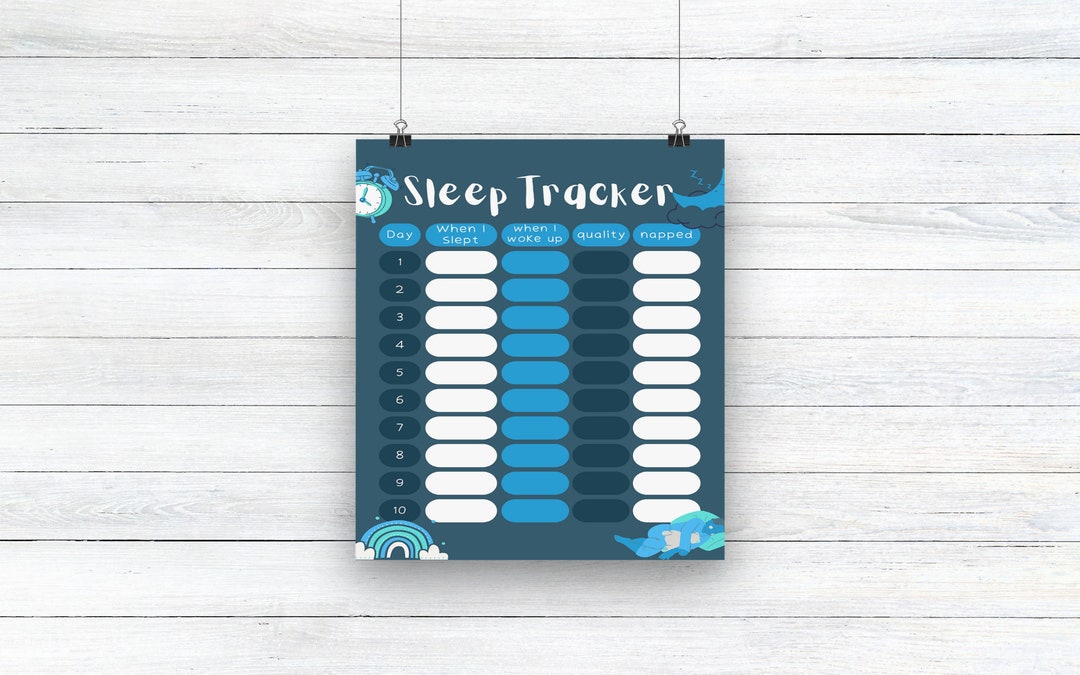 Monthly Sleep Tracker, Habit Tracker, Sleeping, Insomnia, Sleep Better ...