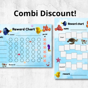 Finding Nemo Movie Reward Chart for Kids, Digital, Printable A4 ...