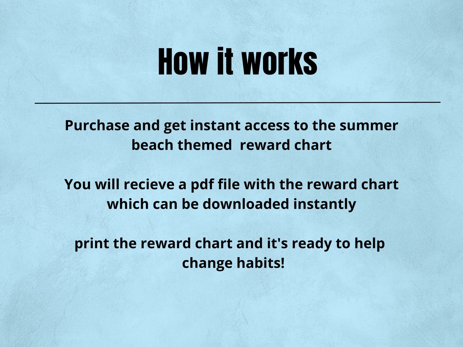 Summer Reward Chart for Kids, Beach Reward Chart, Behavior Chart, Habit ...