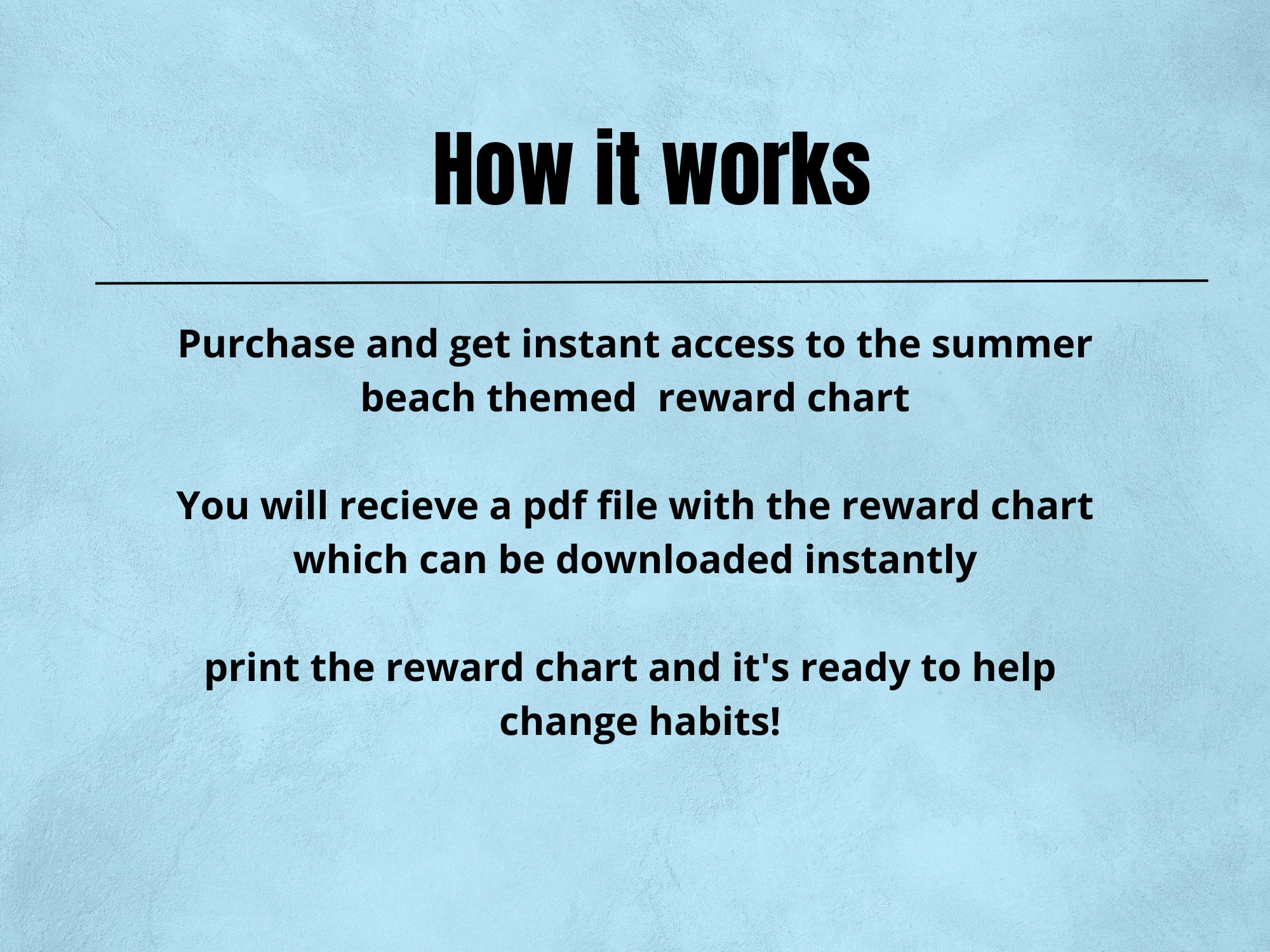 Summer Reward Chart for Kids, Beach Reward Chart, Behavior Chart, Habit ...