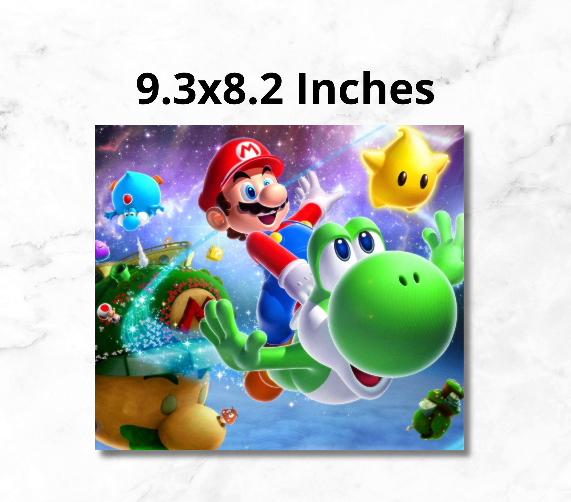 Mario Tumbler Wrap 20oz Skinny Tumbler, Mario, Luigi, Yoshi, Digital ...