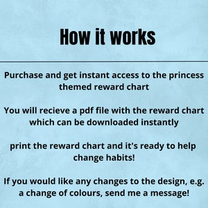 Princess Themed Reward Chart for Kids, Beautifull Castle, Rainbow ...
